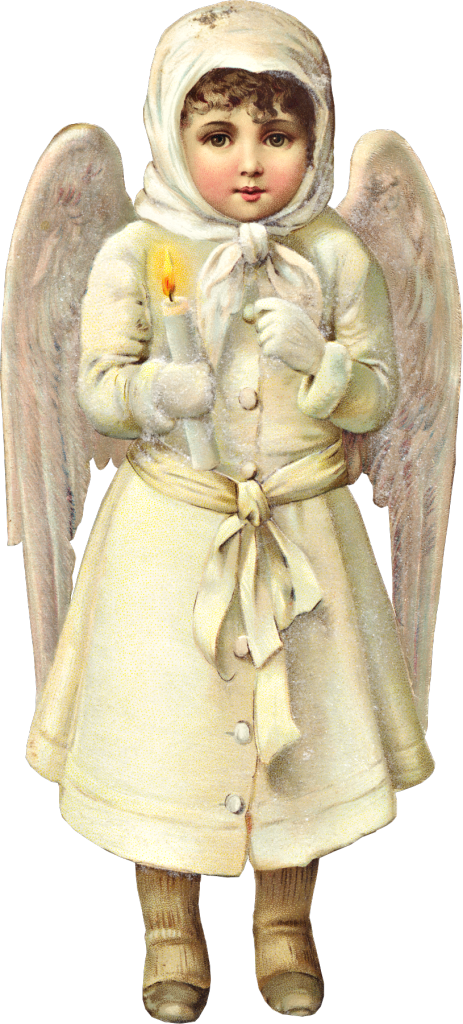 Victorian Christmas Snow Angel Graphic